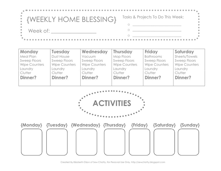 Weekly Home Blessing | PDF