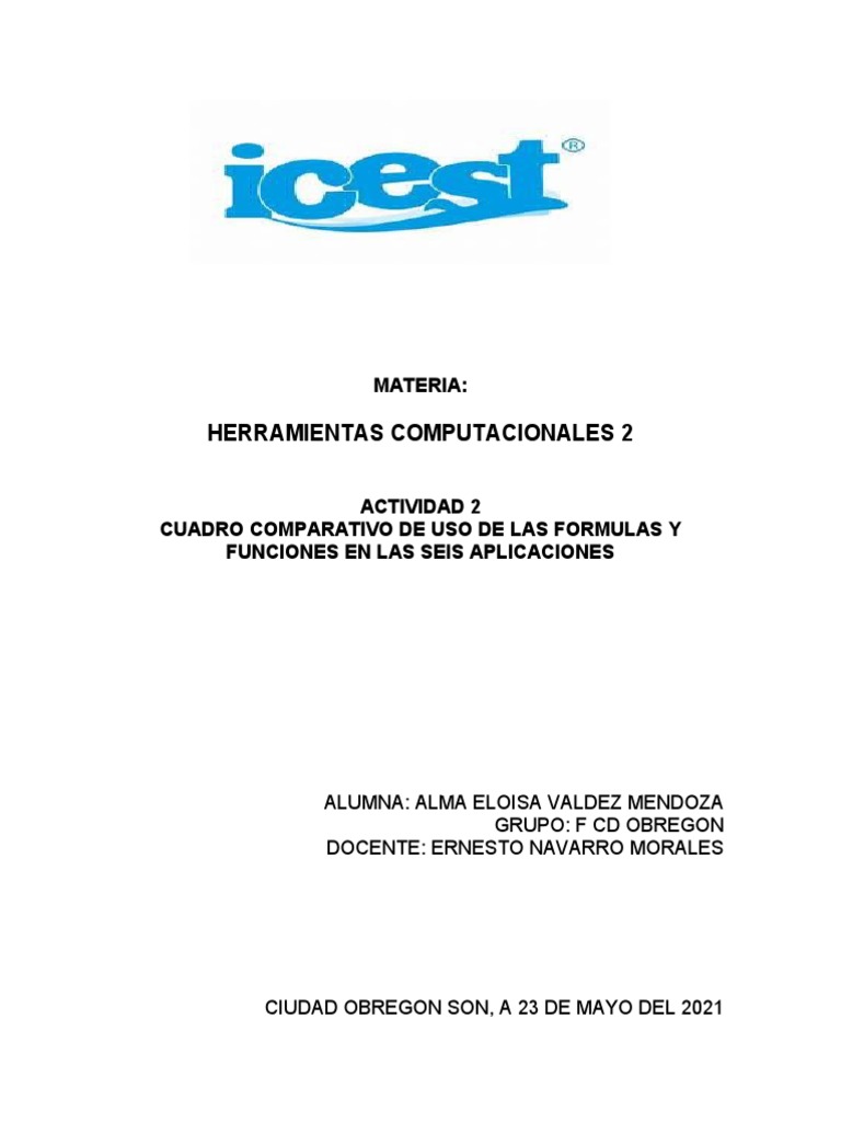 Actividad 2 HC2 | PDF | Fórmula | Microsoft Excel