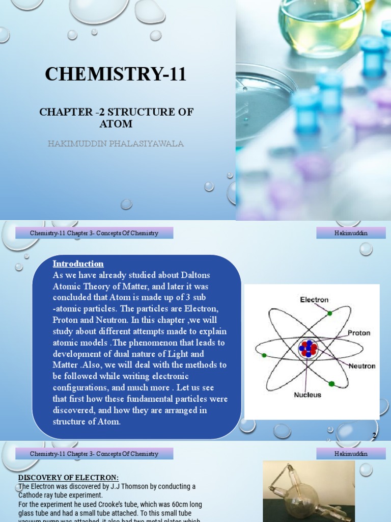Chapter 2 - Structure of Atom | PDF | Atomic Nucleus | Atoms