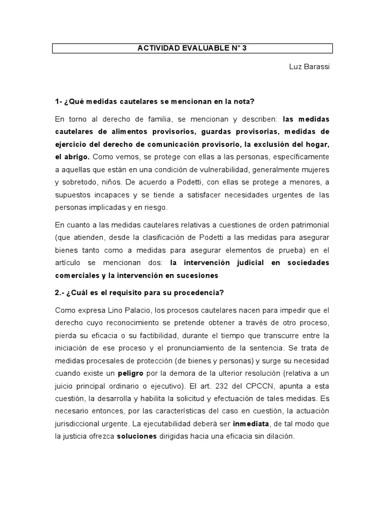Actividad Evaluable 3 Procesal | PDF | Mandato | Ley procesal
