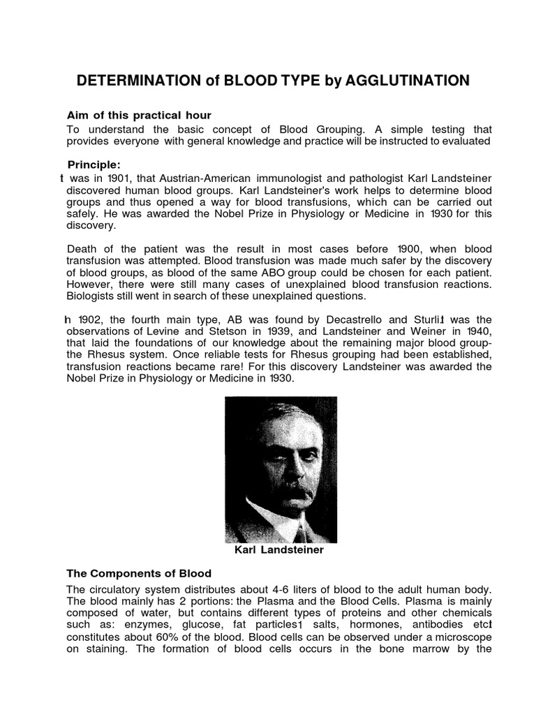 LAB 3 - Blood Typing | PDF | Blood Type | Blood Cell