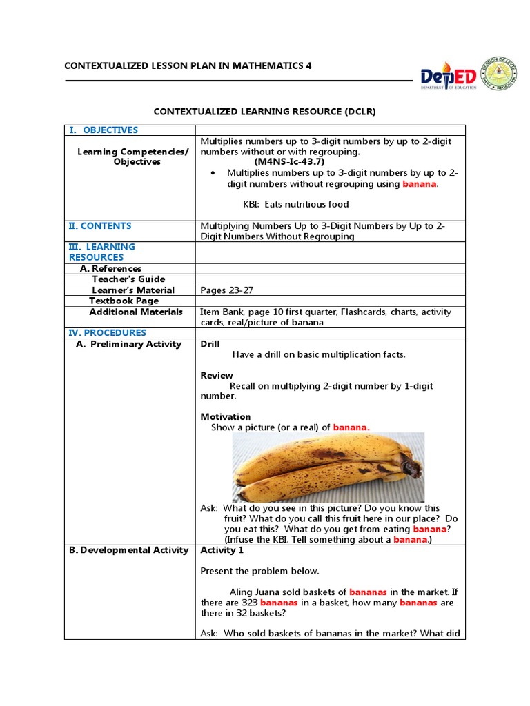 Math 4 Q1, A | PDF | Multiplication | Human Nature
