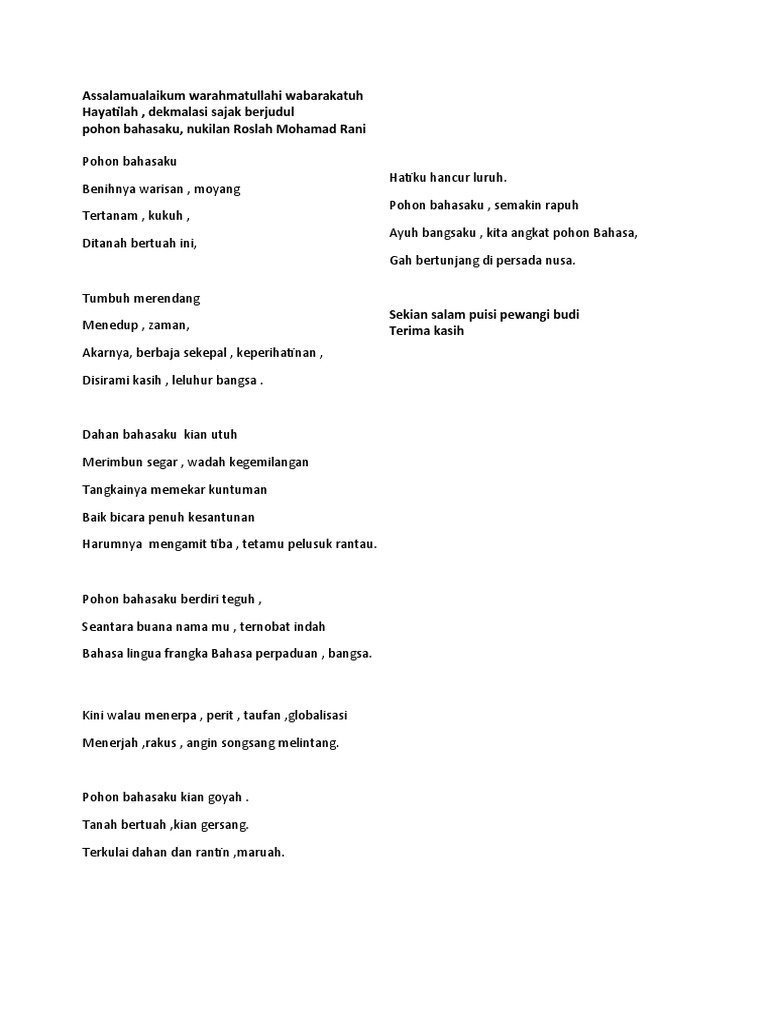 Pohon Bahasa Ku | PDF