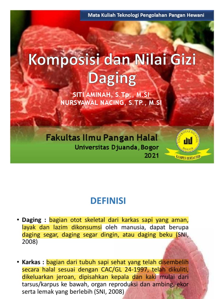 Nutrisi dan Komposisi Daging Sapi | PDF