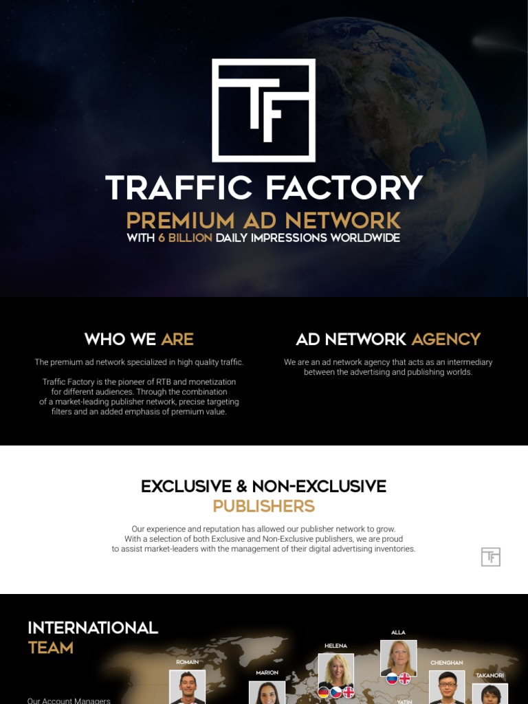 Traffic Factory Media Kit English | PDF | Cyberspace | Information ...