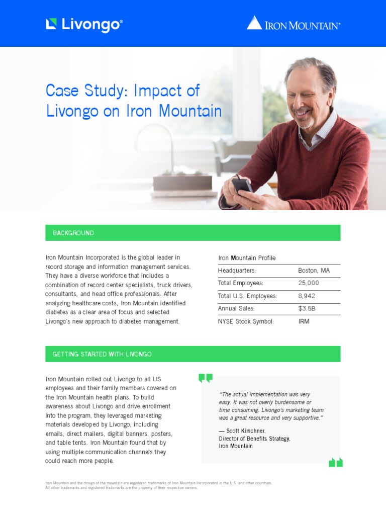 Livongo's Impact on Iron Mountain | PDF | Chronic Condition | Marketing
