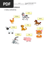 Domestic Animals Chart | PDF