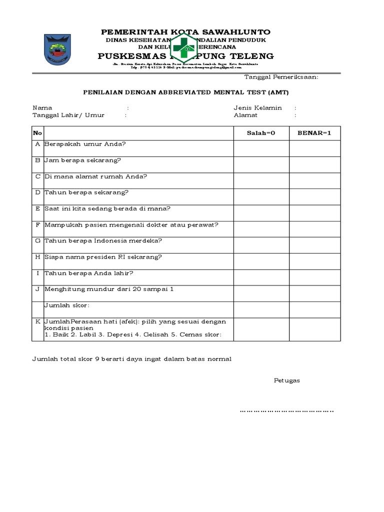 Blangko Lansia ADG-GDS-AMT | PDF