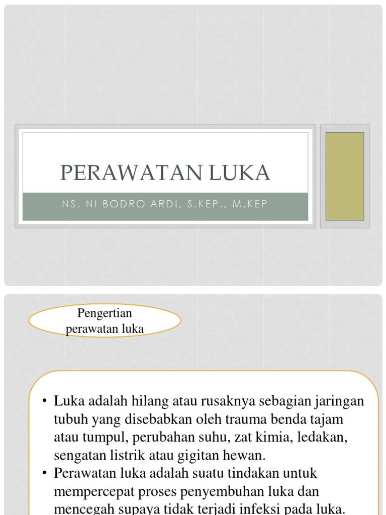 Perawatan Luka dan Jenisnya | PDF | Sains & Matematika