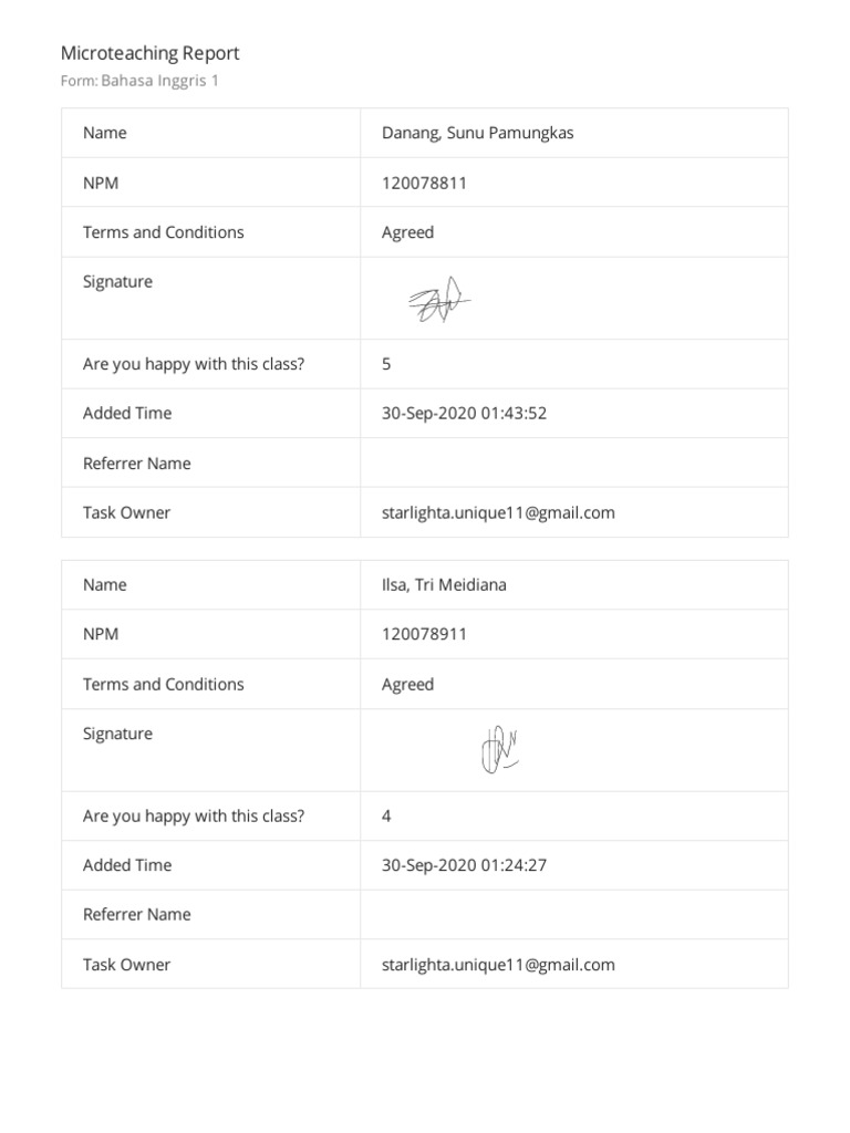 Microteaching Report: Bahasa Inggris 1 | PDF