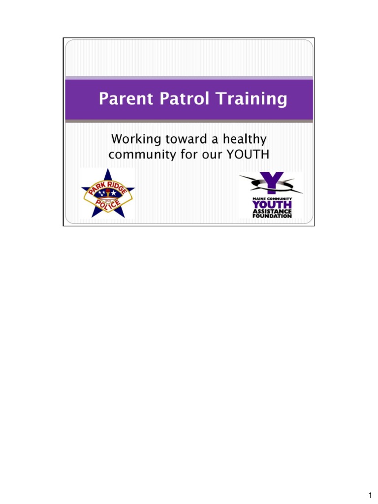 Parent Patrol Training Working Together | PDF | Adolescence | Youth