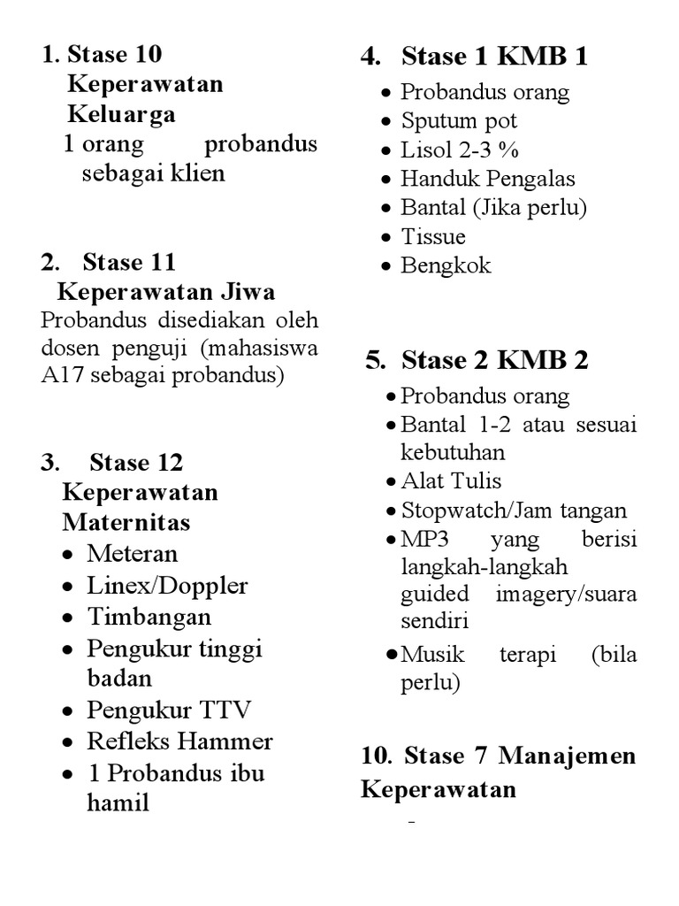 Print Lembar Tempel Osce | PDF | Pengembangan Diri | Sains & Matematika