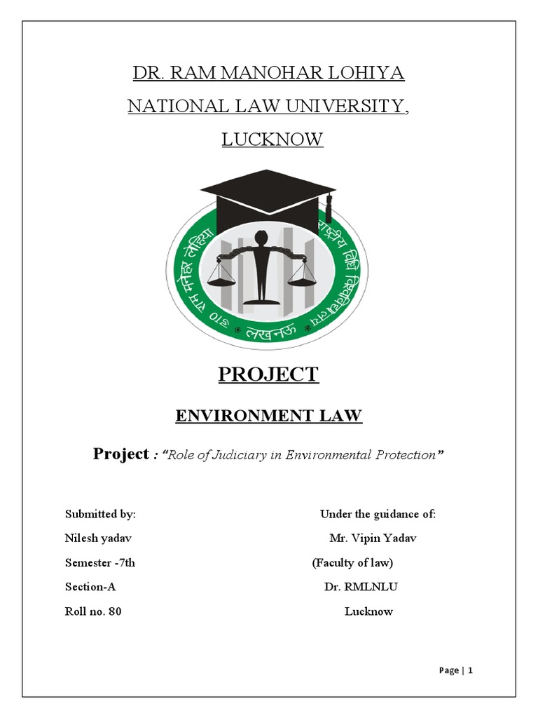 Project Environment Law | PDF | Supreme Court Of India | Environmental Law