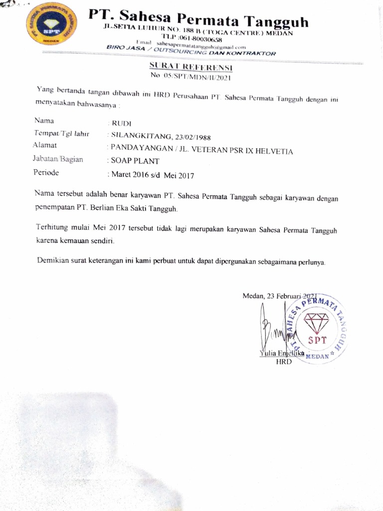 Surat Referensi | PDF
