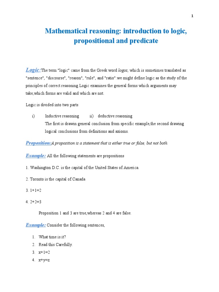 Discrete Structures 1 | PDF | Logic | Proposition