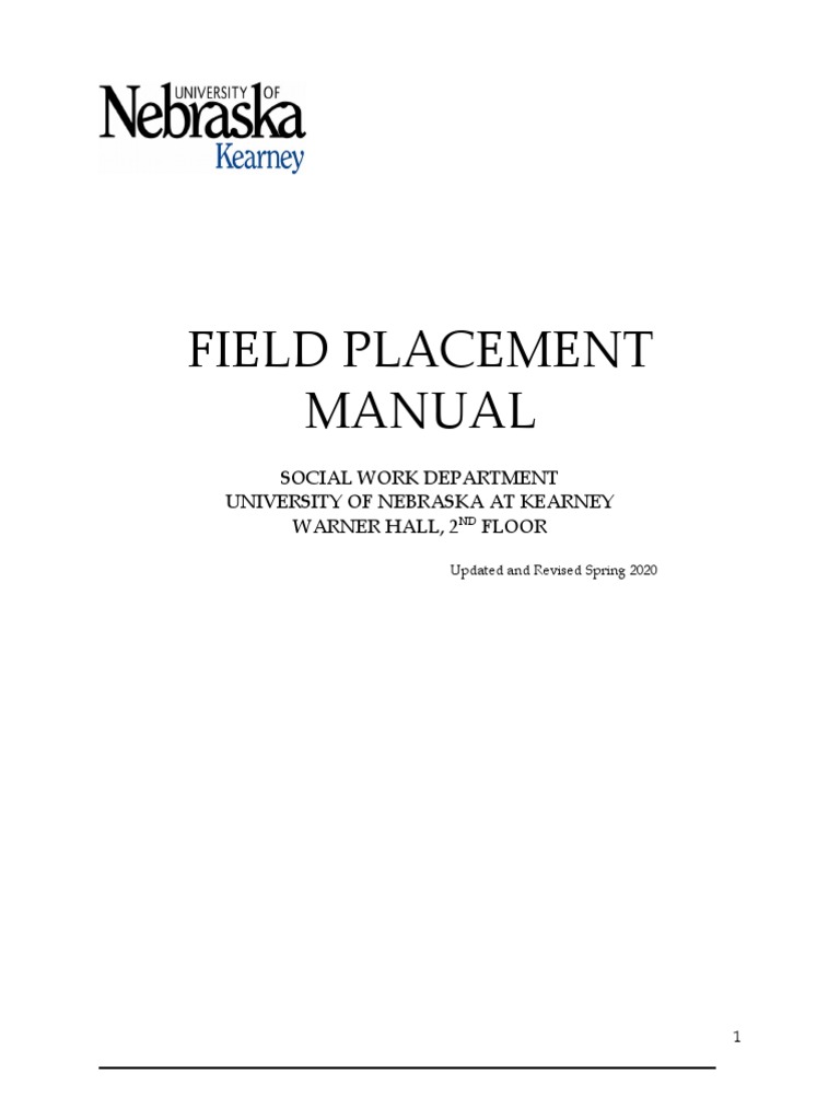 Field Placement Manual for Social Work | PDF | Social Work | Social Science