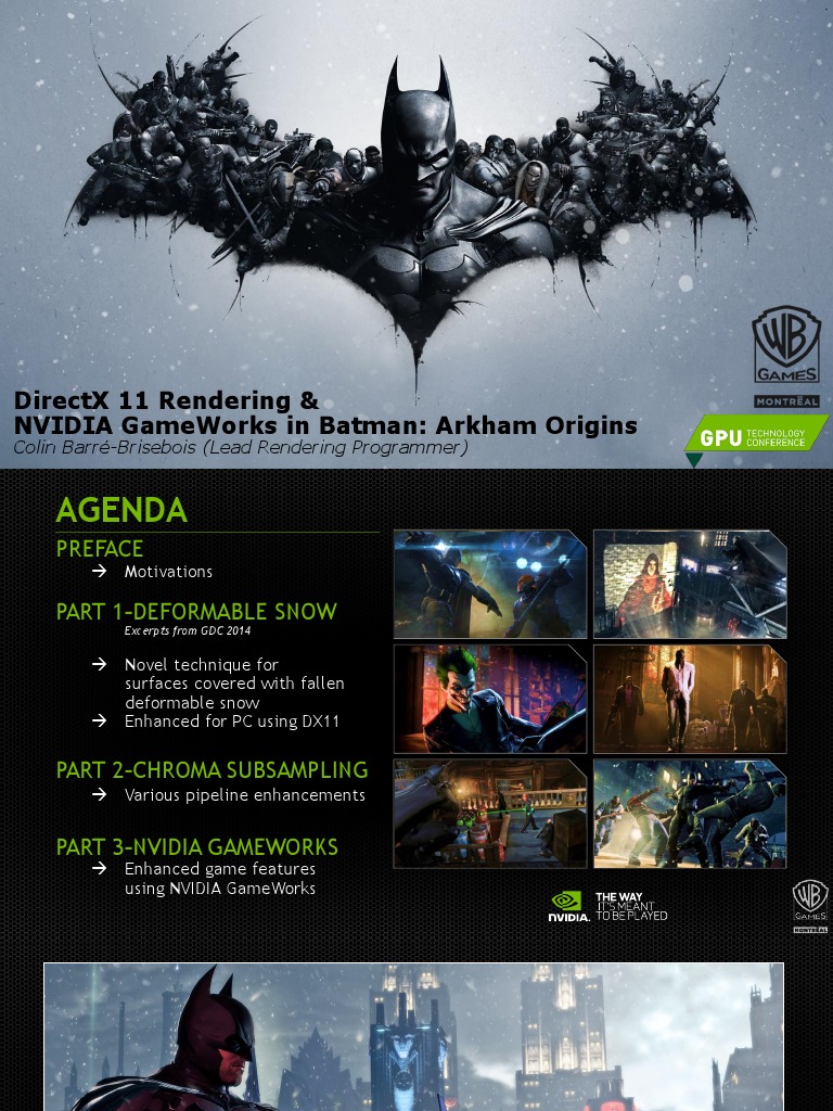 S4614 dx11 Rendering Gameworks Batman Arkham Origins | Download Free PDF | Shader | Rendering ...