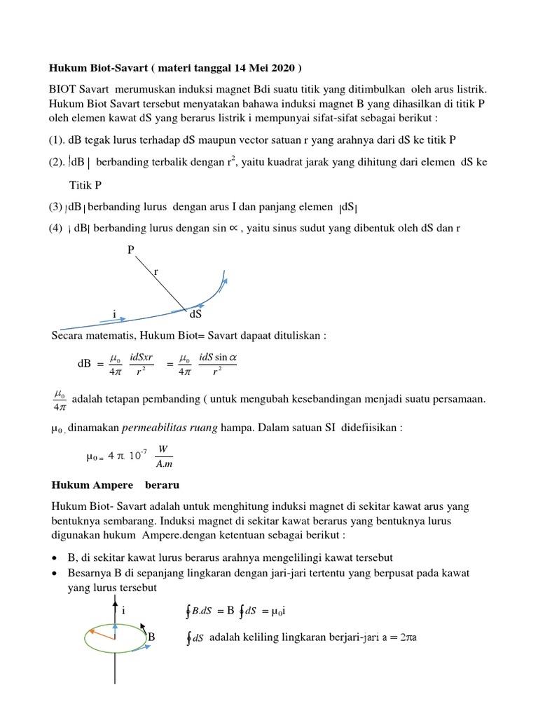 Hukum Biot Savart | PDF