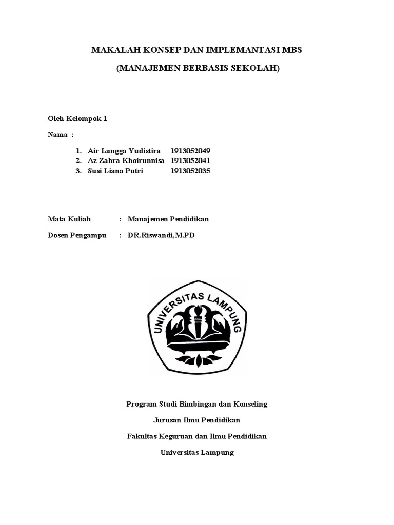 Konsep Dan Implementasi MBS | PDF