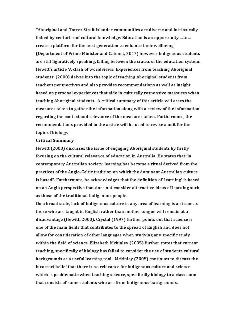 Indigenous 2da-Assessment-2-Aboriginal-Student | PDF | Indigenous ...