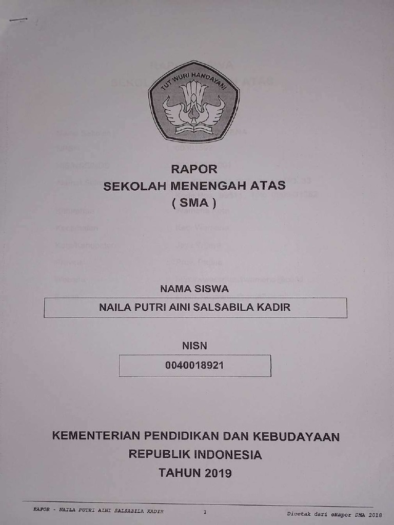 Raport SM 1-5 Kecil - Compressed | PDF