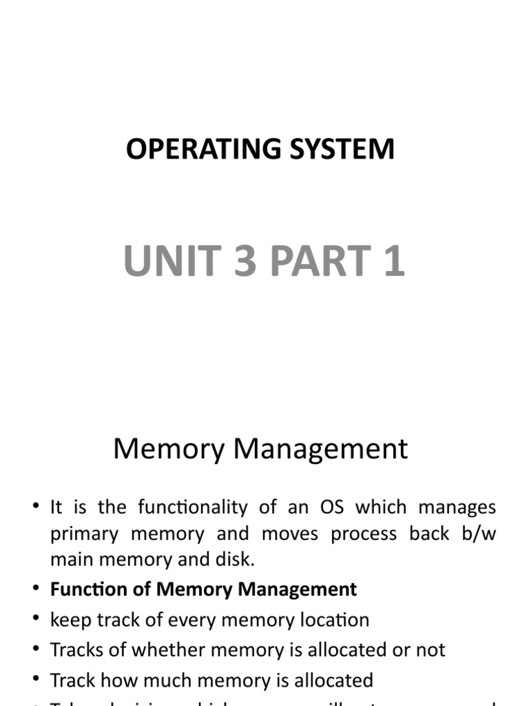 Operating System Unit 3 Part 1 | PDF | Library (Computing) | Process ... Operating System Unit 3 Part 1 | PDF | Library (Computing) | Process ...