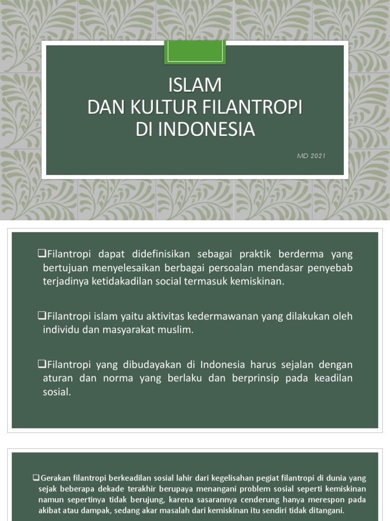Islam Dan Kultur Filantropi Di Indonesia | PDF