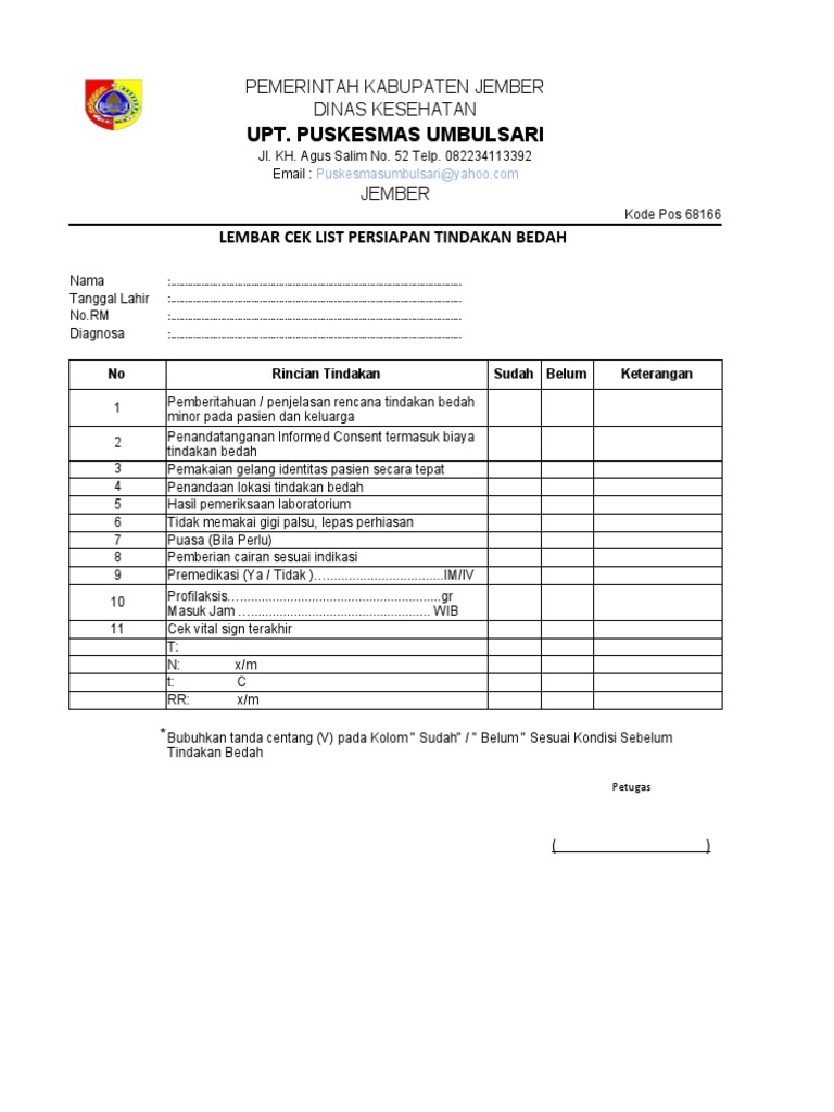 Cek List Double Cek Edit | PDF