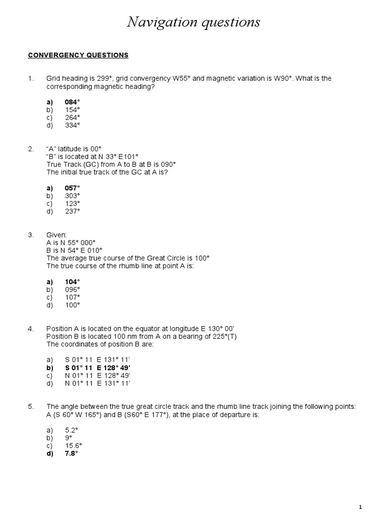 ATPL Navigation 2 | PDF | Latitude | Longitude