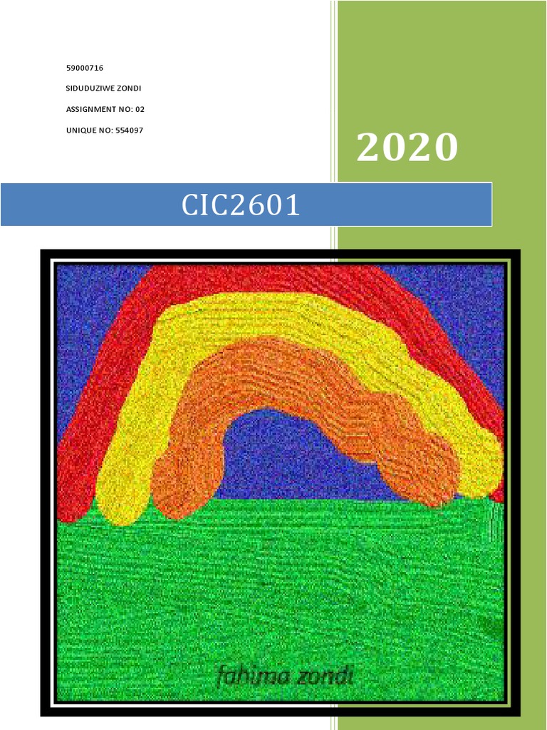 Cic2601 Assignment 02 Pdf Microsoft Excel Artificial Intelligence