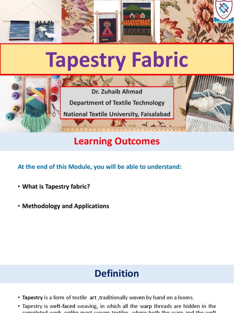 Tapestry Fabric Techniques & Uses | PDF | Weaving | Loom