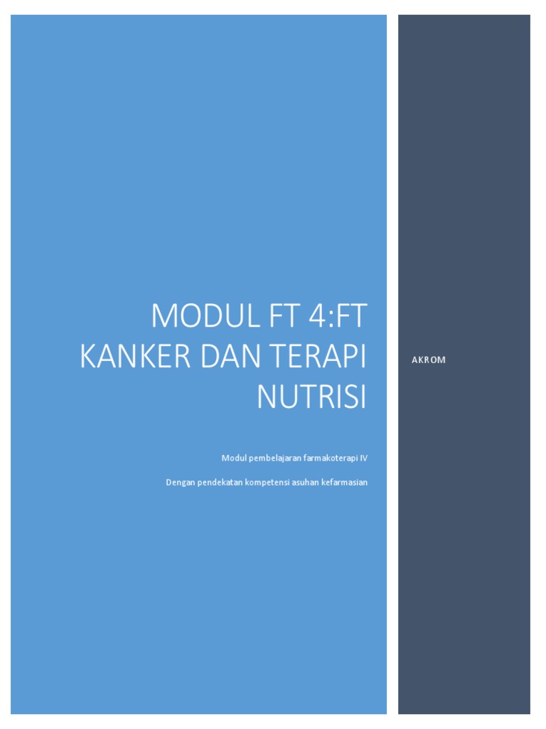 Modul Farmakoterapi Kanker | PDF | Sains & Matematika