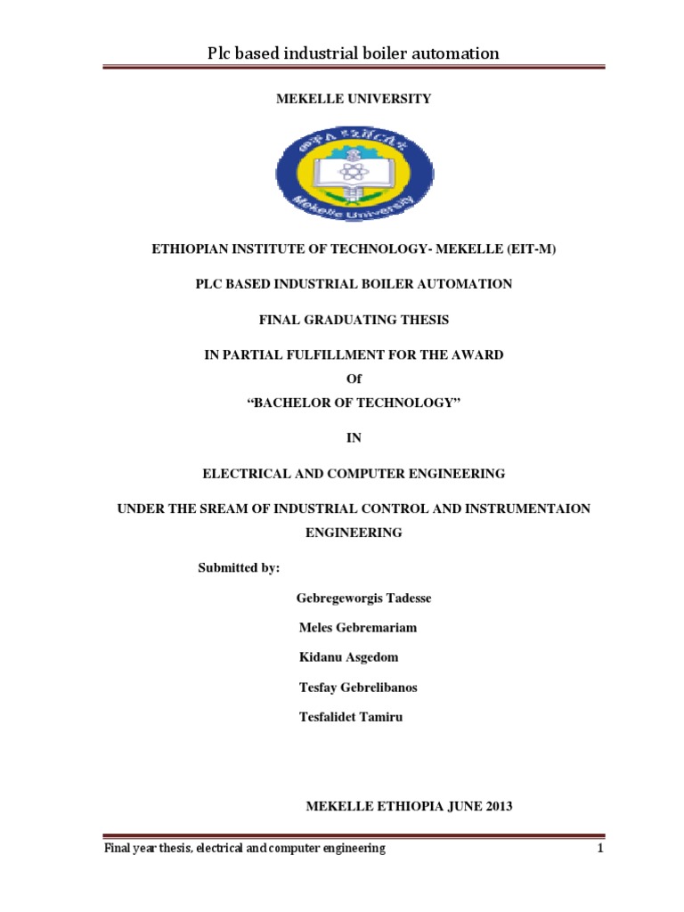 PLC Based Boiler Automation | PDF | Programmable Logic Controller ...