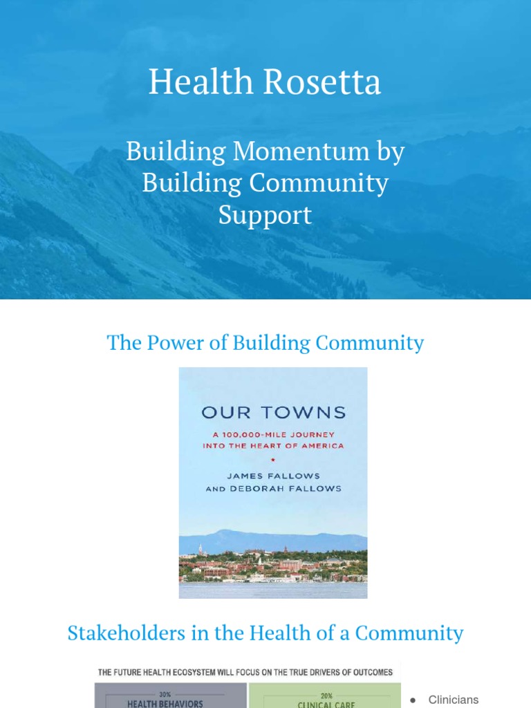 Health Rosetta: Building Momentum by Building Community Support | PDF ...