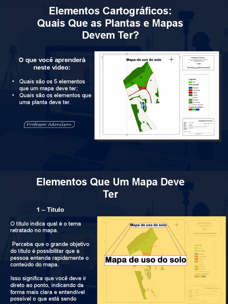 Elementos Cartográficos: Os 5 Obrigatórios | PDF | Mapa | Cartografia