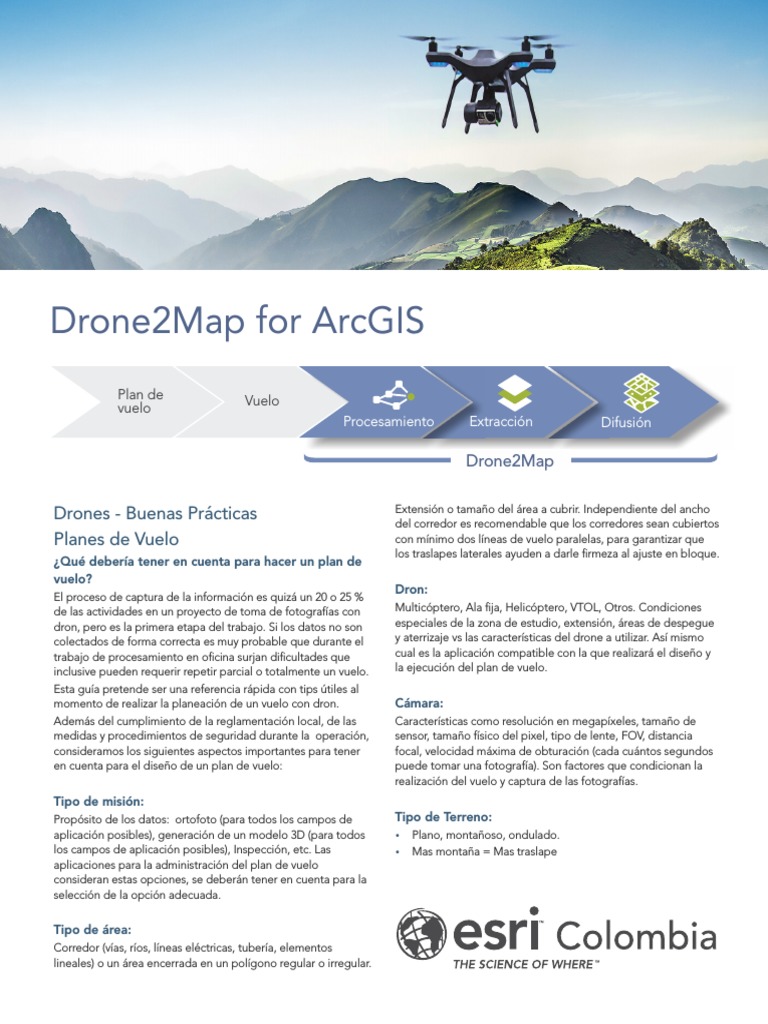 Brochure Drone2map Buenas Practicas de Vuelo | PDF | Vehículo aéreo no tripulado | Píxel