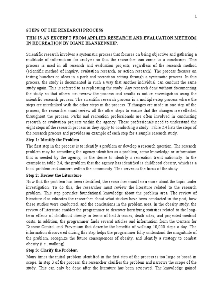 Steps Involved in Research Process BS 4th | PDF | Obesity | Data