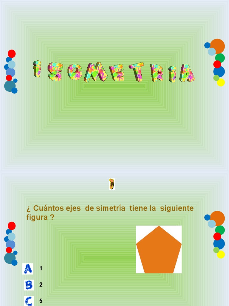 ISOMETRÍA Ejercicios Selección Múltiple | PDF | Rotación | Simetría