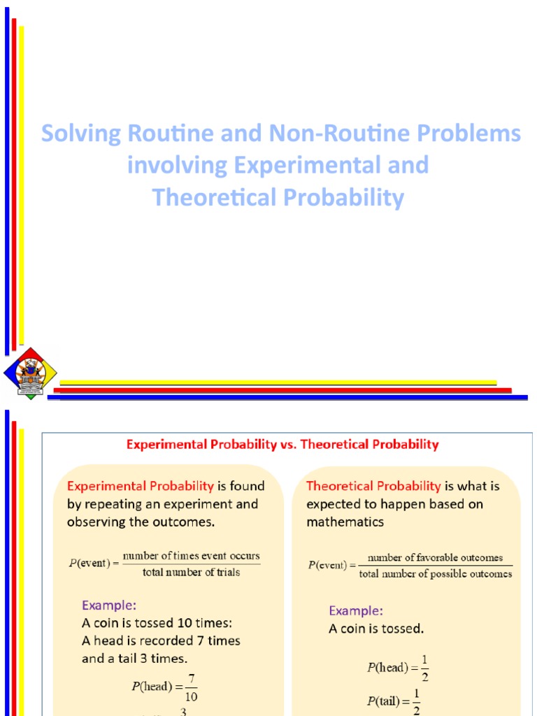 Experimental and Theoretical Probability | PDF | Probability | Teaching ...
