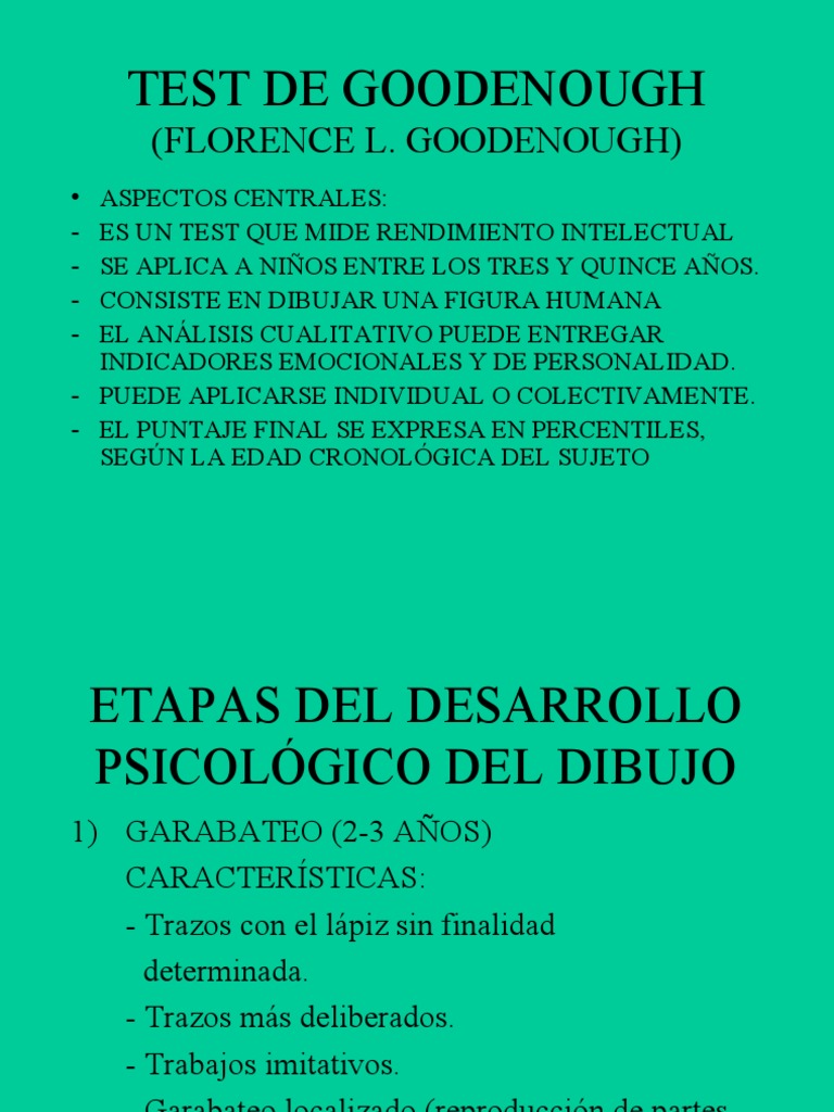 Test de Goodenough | PDF