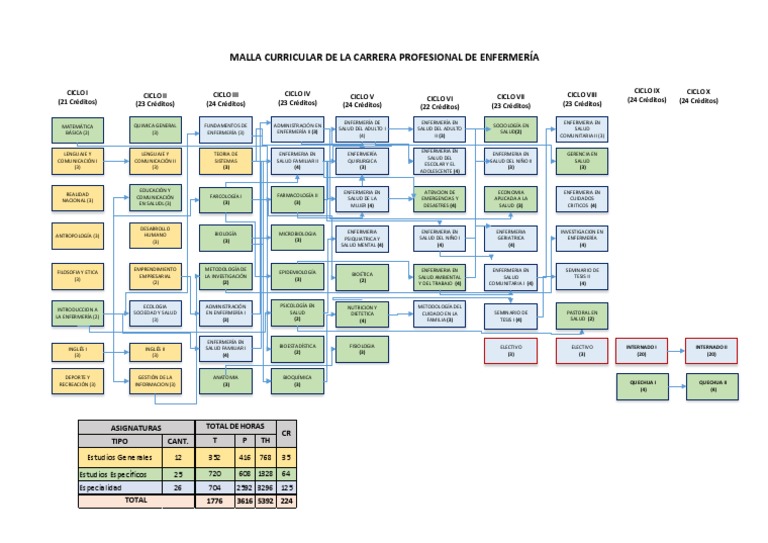 Malla Curricular Enfermeria | PDF | Enfermería | La naturaleza humana
