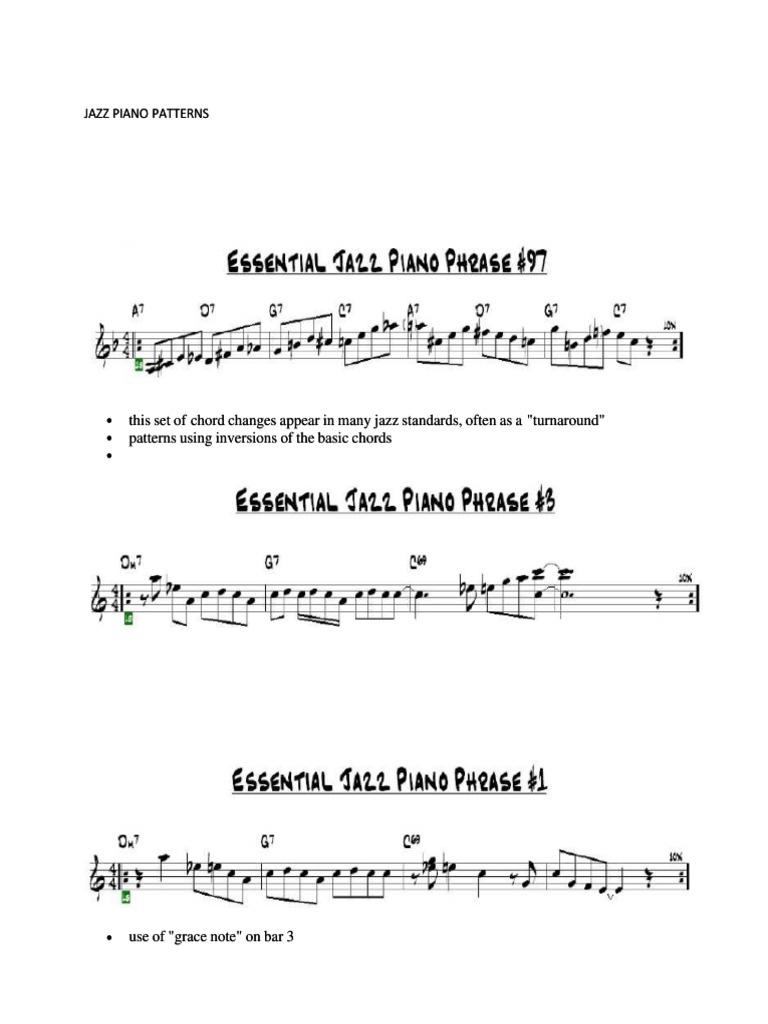 Jazz Piano Patterns Jazz Piano Patterns | PDF