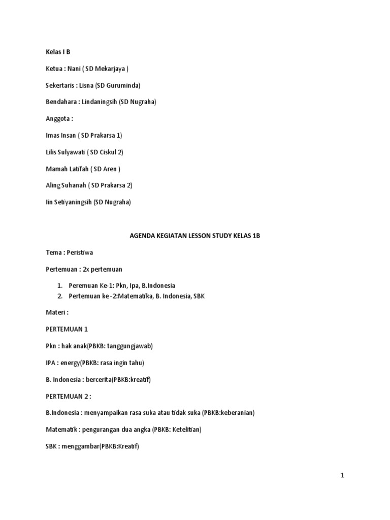 RPP Lesson Study | PDF | Seni & Disiplin Bahasa