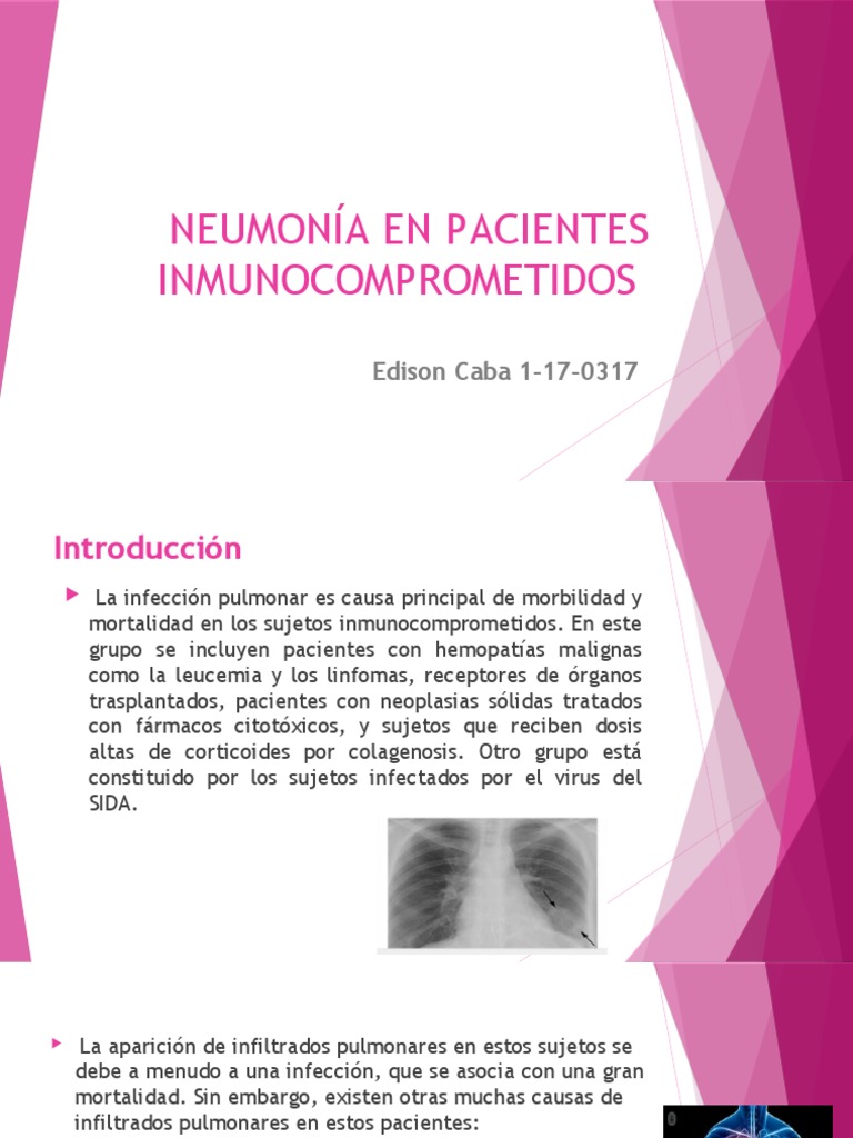 Neumonía en Pacientes Inmunocomprometidos | PDF | Inmunosupresión ...
