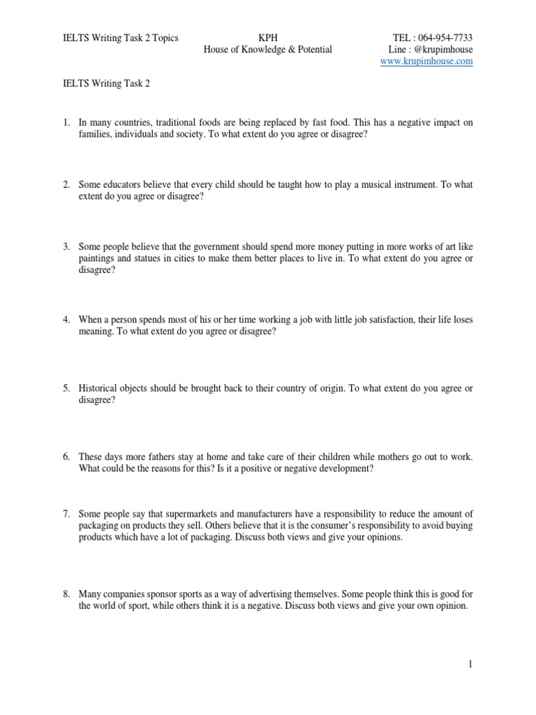 IELTS Writing Task 2 (2020) BY KPH | PDF | Advertising | Crime & Violence