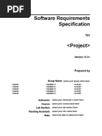 Srs Template Ieee | PDF | Specification (Technical Standard) | Software