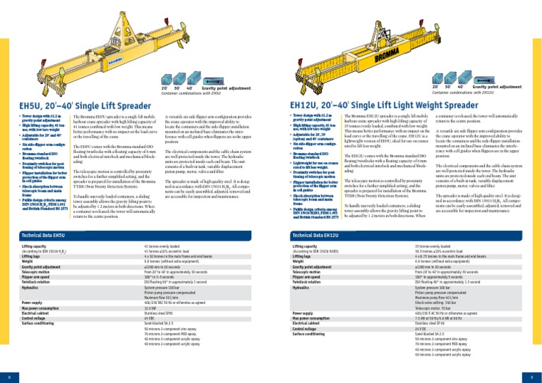 Bromma Eh5u | PDF | Crane (Machine) | Power Supply