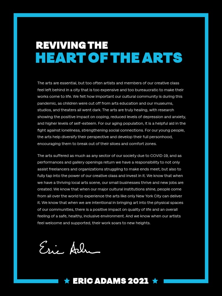 Reviving The Heart of The Arts | PDF | Economies | Business