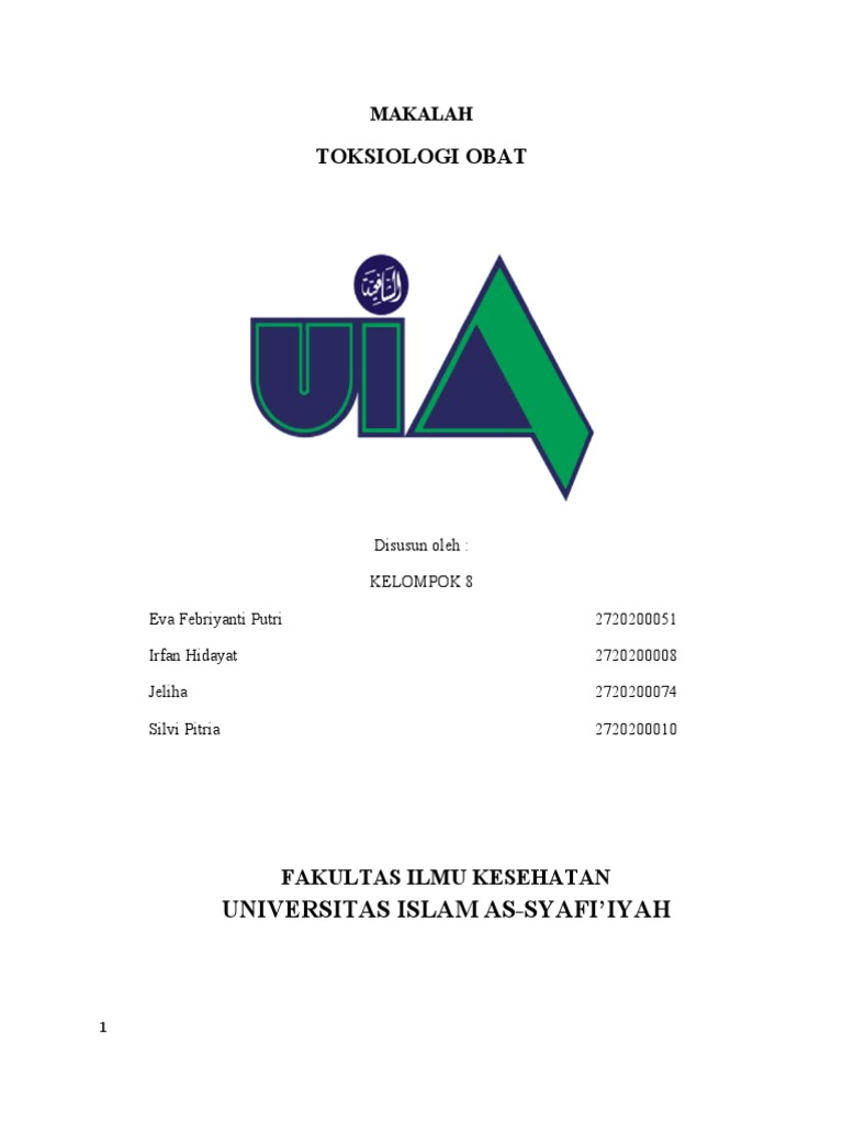 Toksikologi Obat Kel-8 | PDF