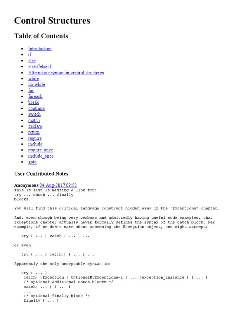 Control Statements PHP | PDF | Control Flow | Php Control Statements PHP | PDF | Control Flow | Php